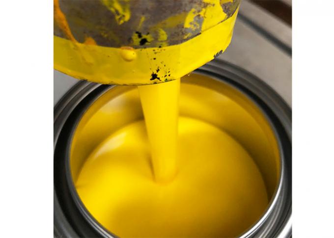 Solid Metallic Lemon Yellow Car Paint , Bright Liquid 2k Automotive Paint
