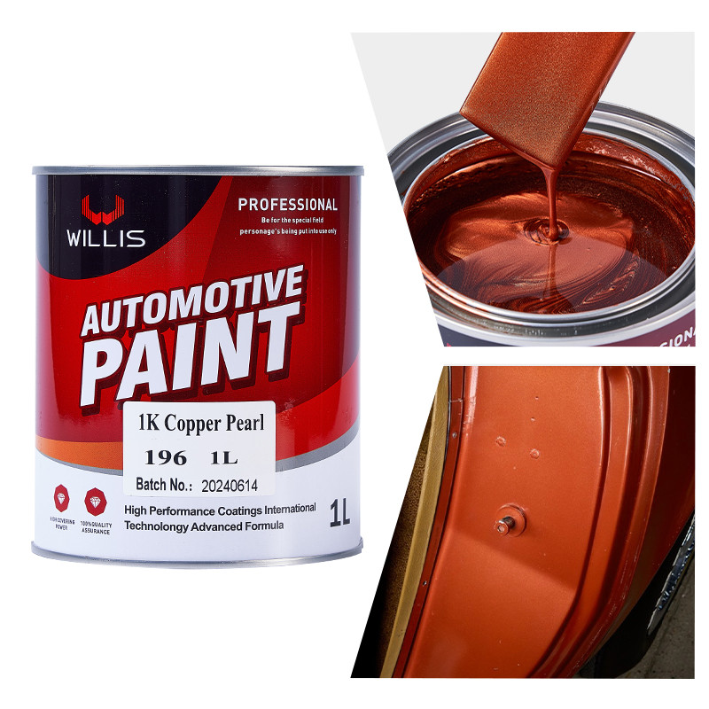 Factory Supply Acrylic Lacquer 1K Basecoat Pearl Car Paint 1K Copper ...