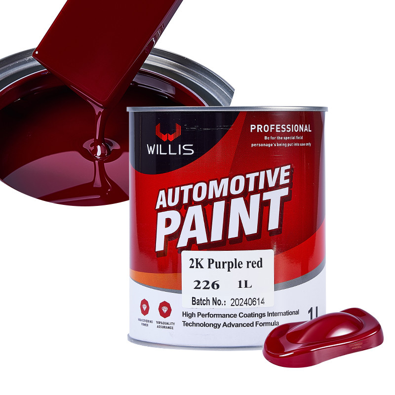 Quick Drying Auto Body Metal Filler 2K Purple Red Auto Paint 2k Spray ...