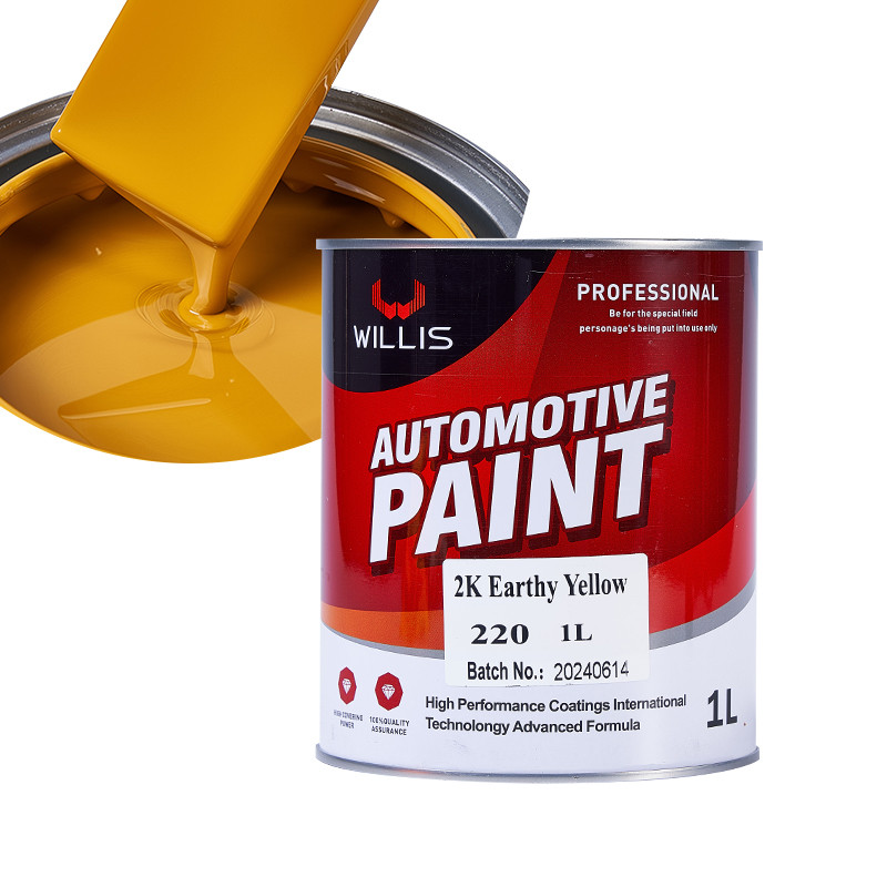 Solid Metallic 2K Earthy Yellow Car Paint , Bright Liquid 2k Automotive ...