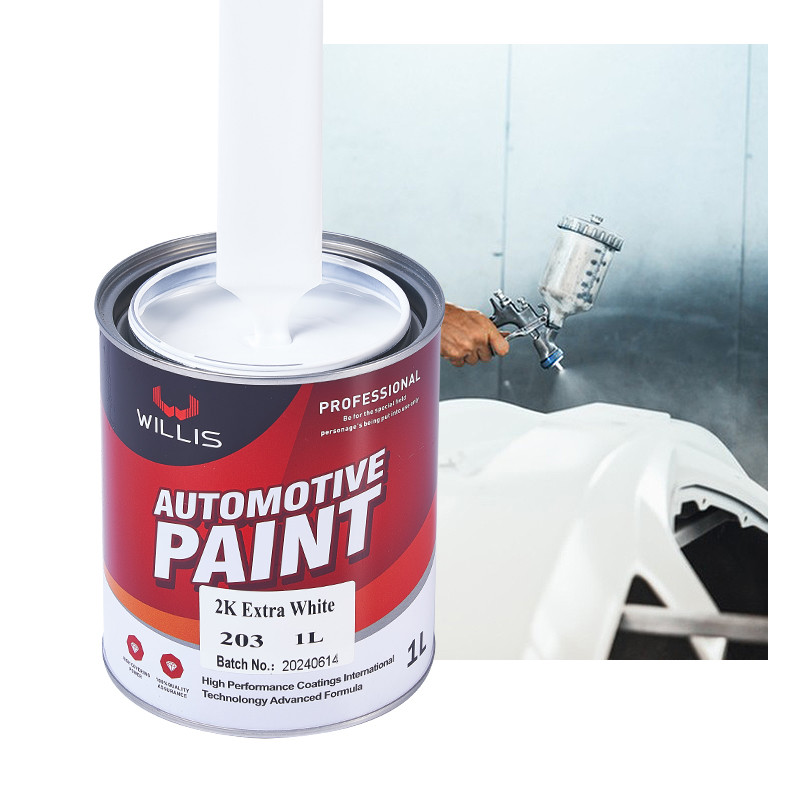 Metallic White 2K Solid Paint Car Body Touch Up Spray Water Resistance ...